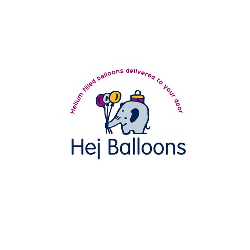 Create a fun logo for a unique helium filled balloon delivery service ...