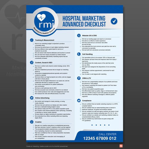 Create an interesting, creative poster out of a checklist spreadsheet ...