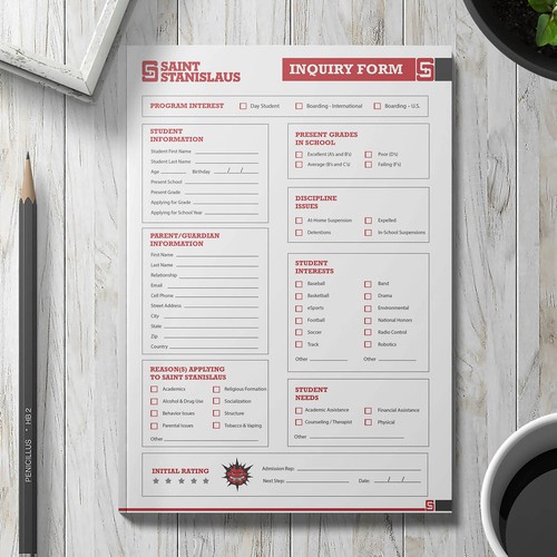 Designs | Professional Admission Inquiry Form | Postcard, flyer or ...