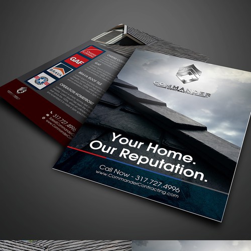 Simple brochure design for high end roofing company | Brochure contest