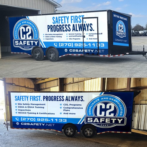 Designs | FULL Trailer Wrap - Construction Safety Company | Car, truck ...