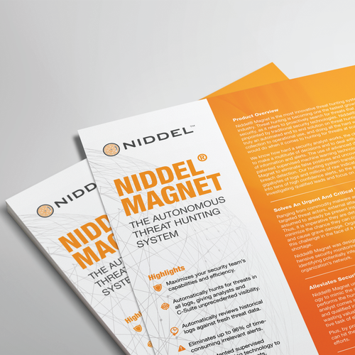 Help Niddel create a Data sheet for its innovative information security ...