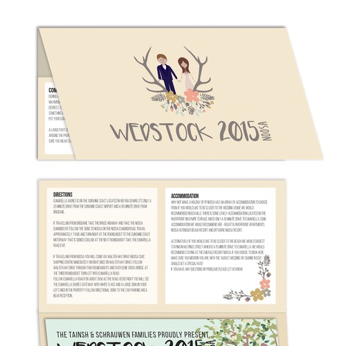 Designs | Create a ticket styled invite and info card for Wedstock 2015 ...