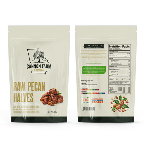 Designs | Raw Pecan Halves Packaging | Product packaging contest