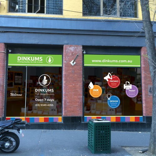 Creative shop front design for print & design business | Signage contest