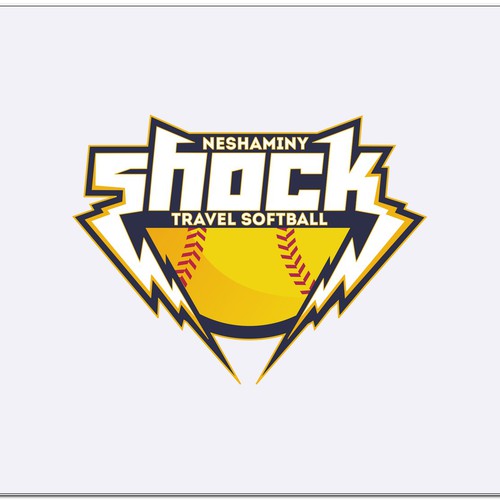Neshaminy Shock Travel Softball Logo Design | Illustration or graphics ...