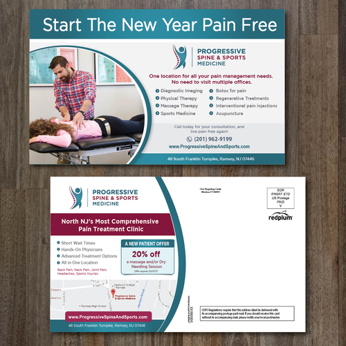 Design a beautiful mailer for our pain management clinic! | Postcard ...