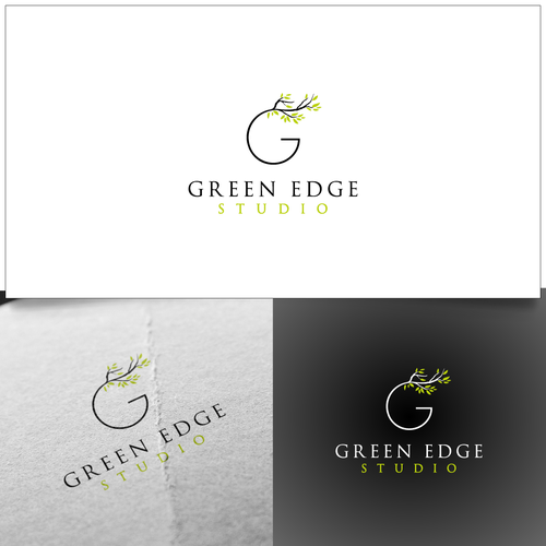 Design a nature-focused logo for Green Edge Studio, a sustainable ...
