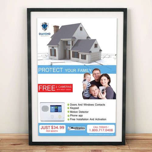 6-1/8" X 11-1/2 Eye catching POSTCARD for Alarm company. | Postcard ...