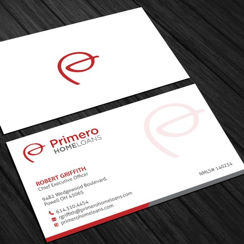 Primero Home Loans Business Card | Business card contest