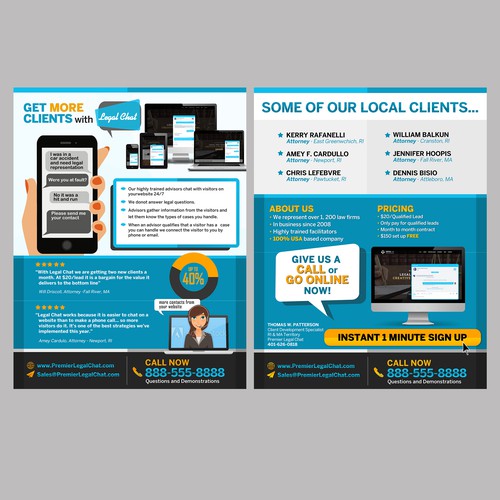 Designs | Eye grabbing flyer to promote live chat services. | Postcard ...