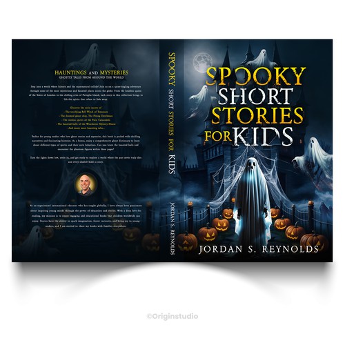 Designs | Spooky Short Stories for Kids Cover and Back | Book cover contest