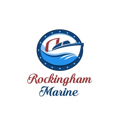 Design a rock and roll themed font and logo for Rockingham Marine. See ...