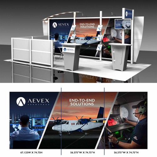 Designs | 10x20 Tradeshow Booth for Aviation and Defense Company ...