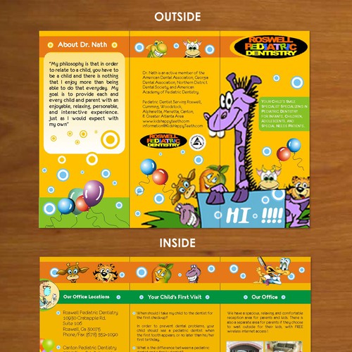 Pamphlet for my Pediatric Dental office | Print or packaging design contest