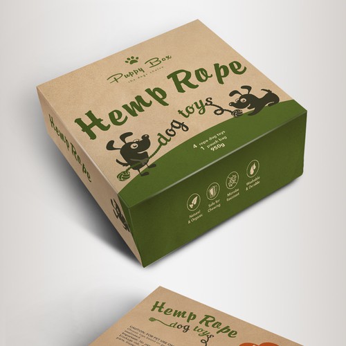 Hemp Rope dog toys packaging design | Product packaging contest