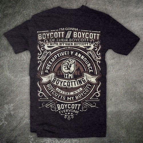 Create a Visually Appealing Text Based Design | T-shirt contest