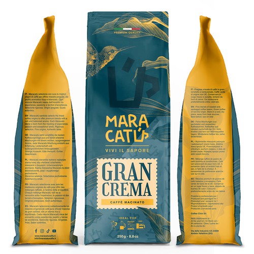 Designs | Premium Italian Coffee Packaging Design – Maracatú Gran Crema ...