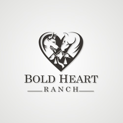Bold Heart Ranch - Bring Kickass and loving into this logo | Logo ...