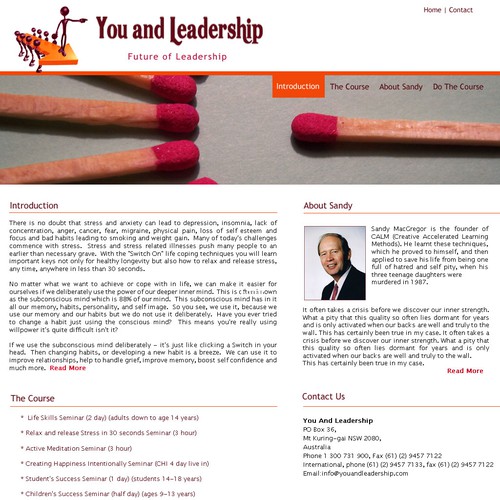 Leadership Website Design | Web page design contest