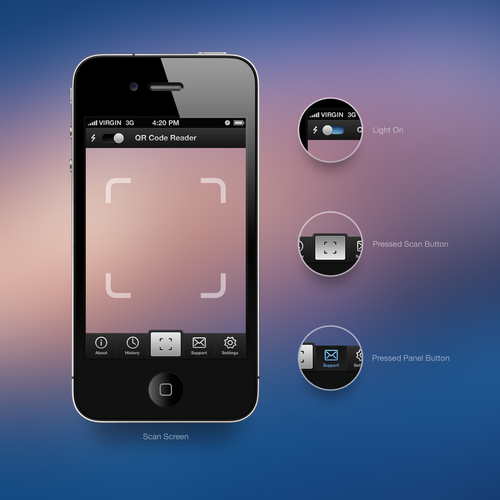 Please help make this QR Code Reader beautiful | App design contest