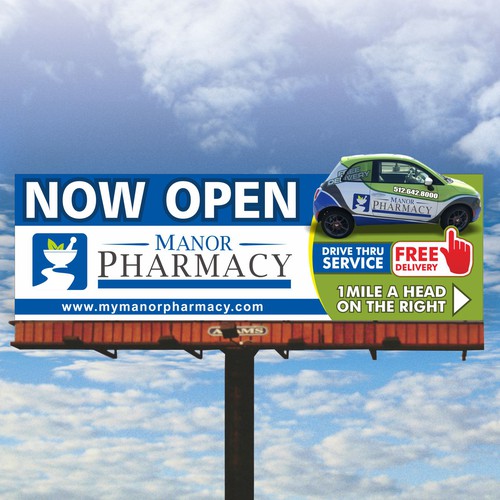 manor pharmacy billboard design | Signage contest