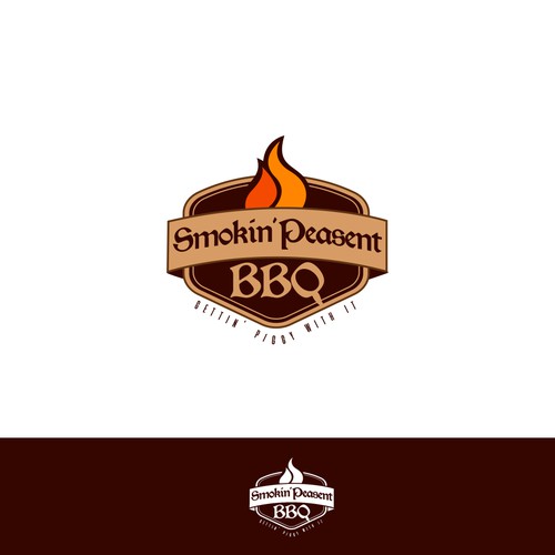 Create a vintage BBQ logo for Smokin' Peasent BBQ | Logo & brand ...