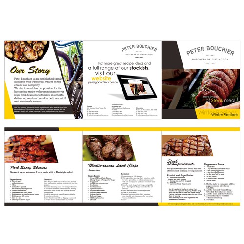 Create a recipe brochure for Peter Bouchier - Butchers of Distinction ...