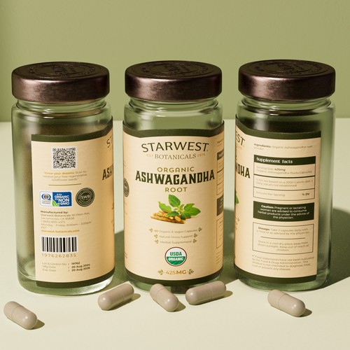 Designs | Organic Herb Capsule Label Design | Product packaging contest