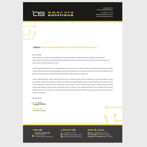 Design our letter! We have a great logo but need a letter design. TECH ...