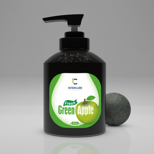 Fresh Green Apple Hand Wash Label design | Product label contest