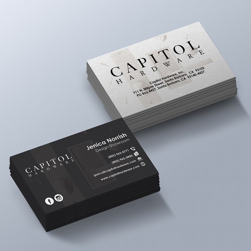 Create a updated, classy (professional not corporate) business card ...