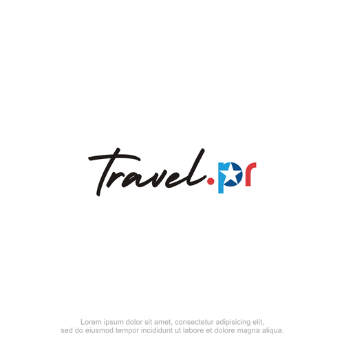 Minimalist logo design for travel.pr - featuring the iconic pr star ...