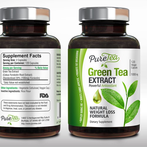 Designs | PureTea needs a "beautiful label" for our Green Tea Extract ...