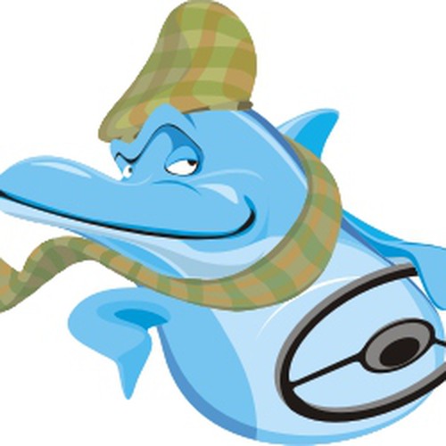 Grumpy Dolphin Cab Driver Cartoon Character | Other Graphic Design contest