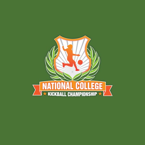 "National Collegiate Kickball Championship" Logo Design! | Logo design ...