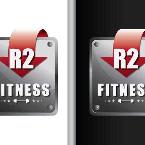 LOGO FOR FITNESS BRAND - R2 FITNESS is the brand name. R2=R squared ...