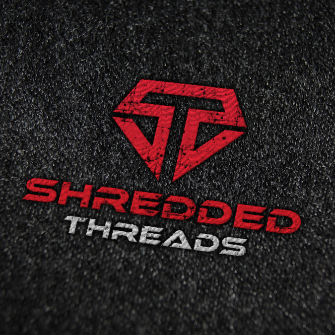 Create an inspiring logo for a fitness clothing line called Shredded ...