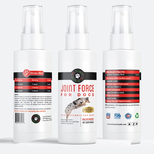 Designs | Design a Dog Supplement Label for Dogs with Joint Pain ...
