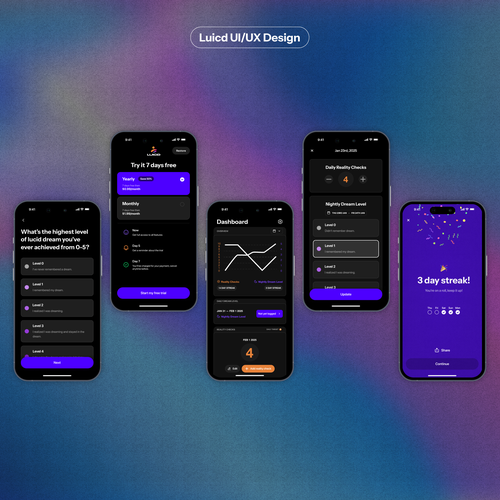 Designs | Simple, beautiful dark mode habit tracker app for lucid ...