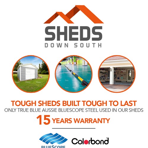 Create an eye catching easy to read classifieds advert for Sheds Down ...