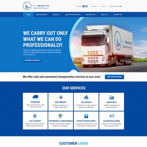 Designs | Website Design for a Logistics Company | WordPress theme ...