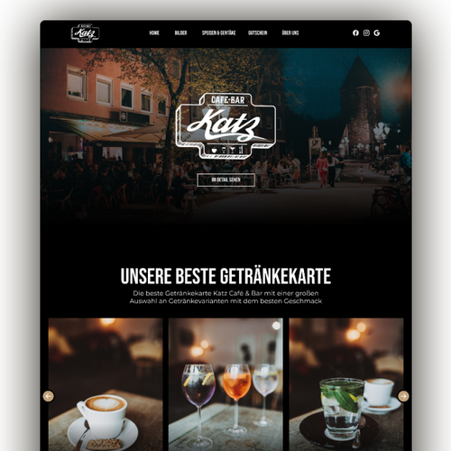 Designs | New website for a cafe and bar | Web page design contest