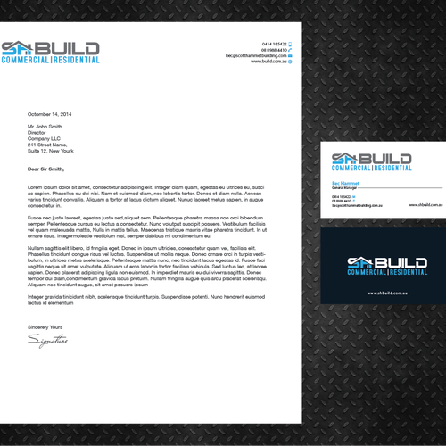 Creating an exciting letterhead and business card design for building ...