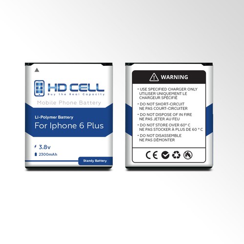 MOBILE PHONE BATTERY LABEL STICKER | Product packaging contest