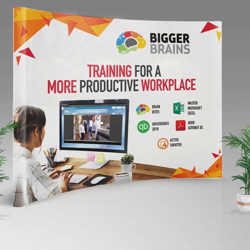 Eye catching business training backdrop | Signage contest