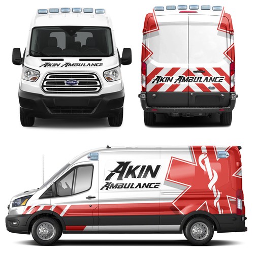 Designs | Wrap on Ford Transit Van Ambulance | Car, truck or van wrap ...