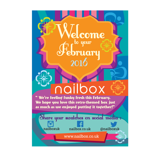 Create an A6 flyer for a monthly subscription box in the beauty niche ...