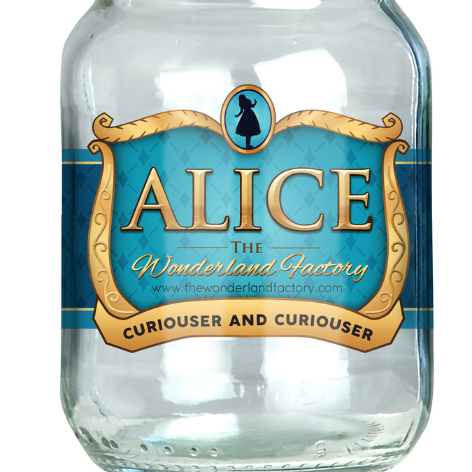 Alice in Wonderland candy label | Product label contest