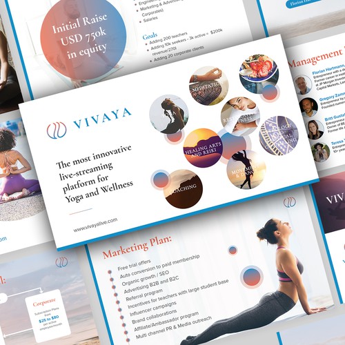 Designs | VIVAYA Investor Pitch Deck | PowerPoint template contest